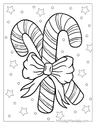 Candy Cane Coloring Sheets Printables