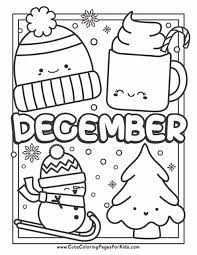 Christmas Pictures Coloring Printable Cute Sheets