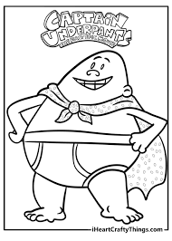 Capitan Underpants Valentines Day Coloring Sheets Printable