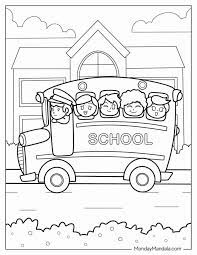 Bus Coloring Sheets For Preschool Printable