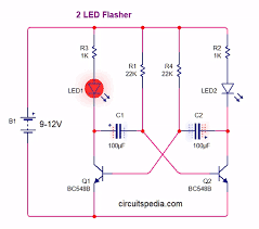 Blinking Led Circuit With Schematic And Explanation