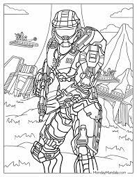 Awesome Halo Coloring Sheets Printable