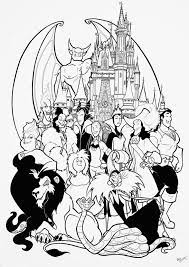 All Disney Characters On One Page Coloring Sheets Free Printables