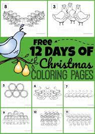 12 Days Of Christmas Printable Coloring Sheets