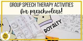 Speech Activities For Preschoolers